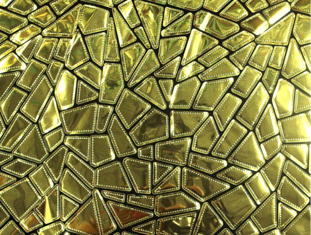 Vinyl Sequin: Gold Mirror Fabric - Etsy