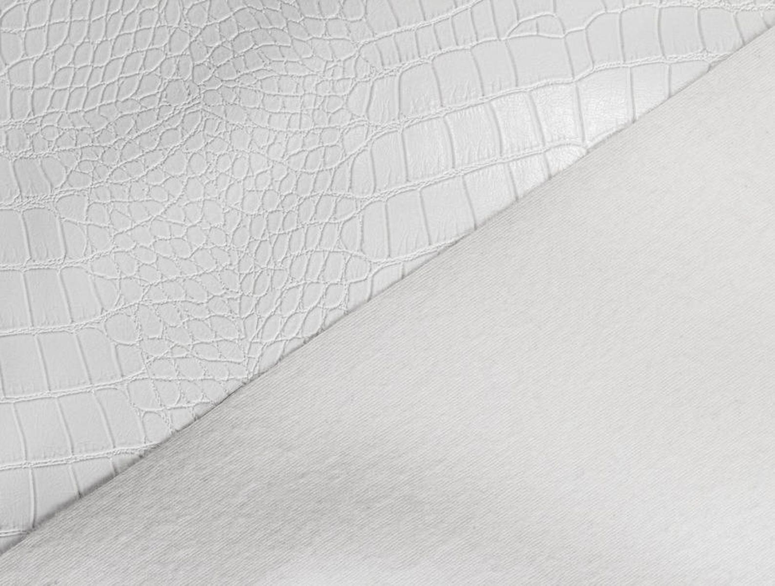 Crocodile Fabric: White | Etsy