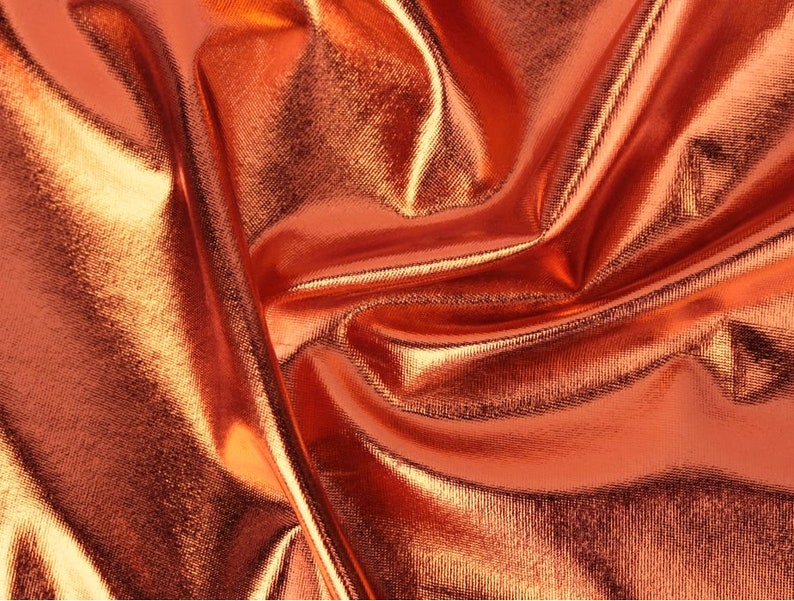 Metallic Foil Spandex: Orange | Etsy