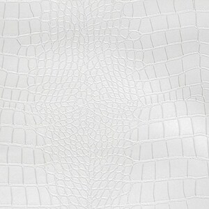 Crocodile Fabric: White - Etsy