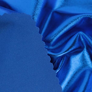 Metallic Foil Spandex: Royal Blue - Etsy