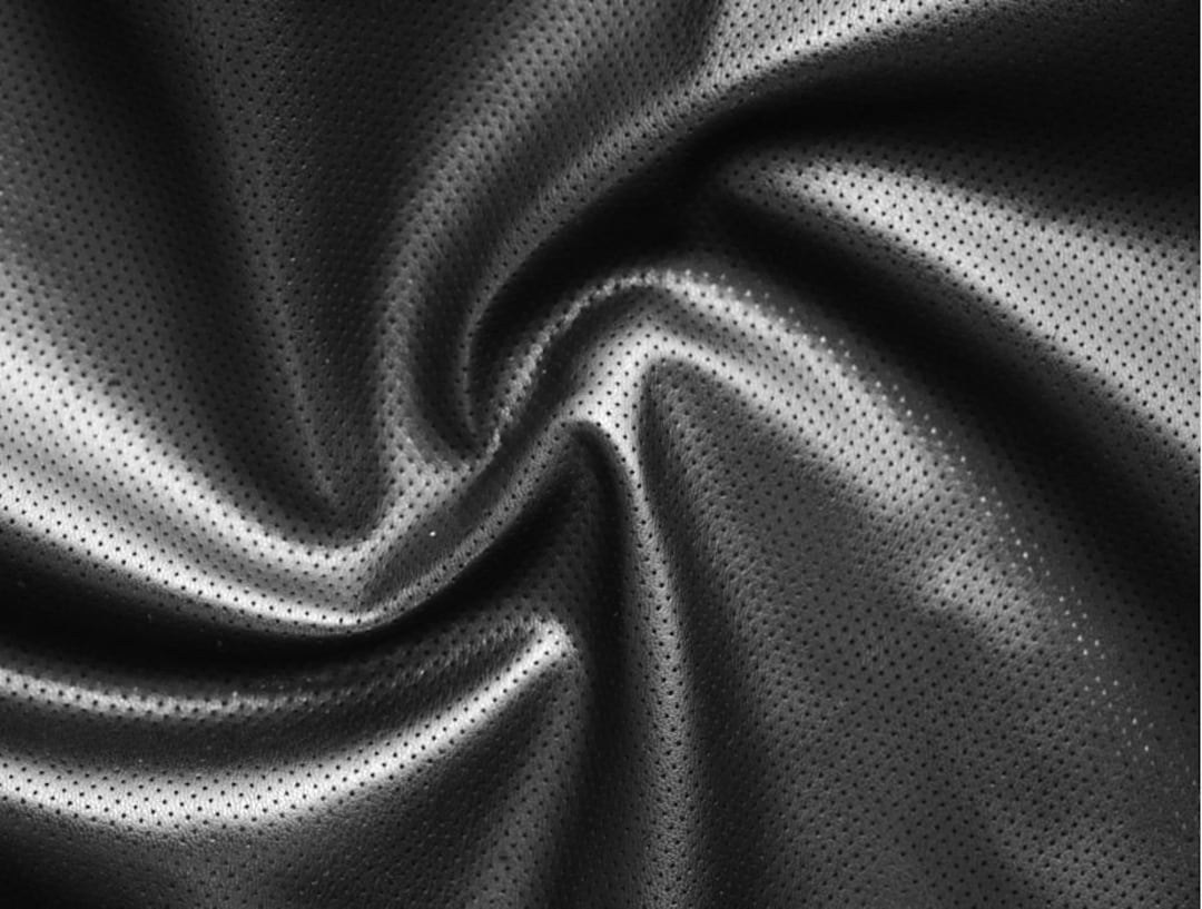 Pinhole / Perforated Black Faux Leather - Etsy