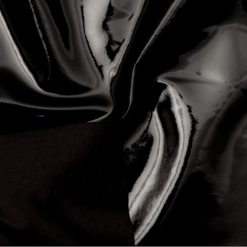 Stretch PVC Fabric: Black - Etsy