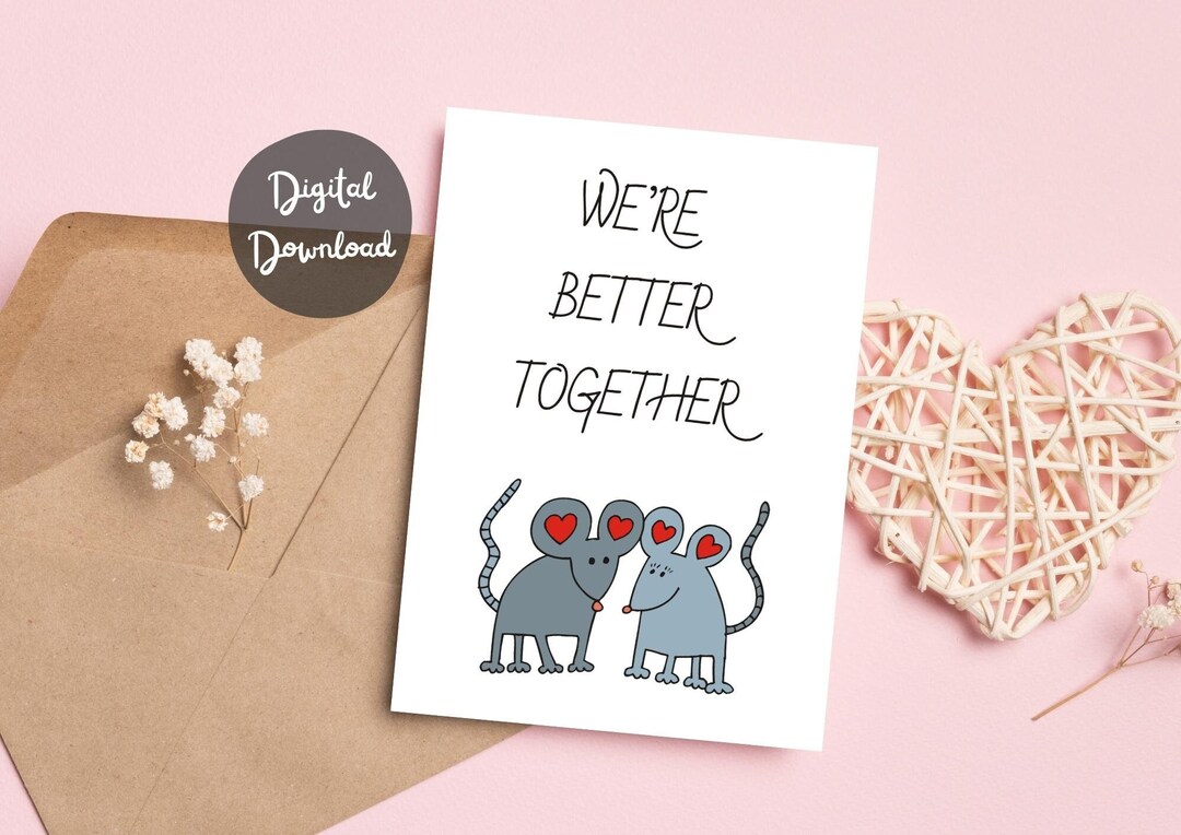 Digital Valentine Card Printable Anniversary Card for Husband Digital ...