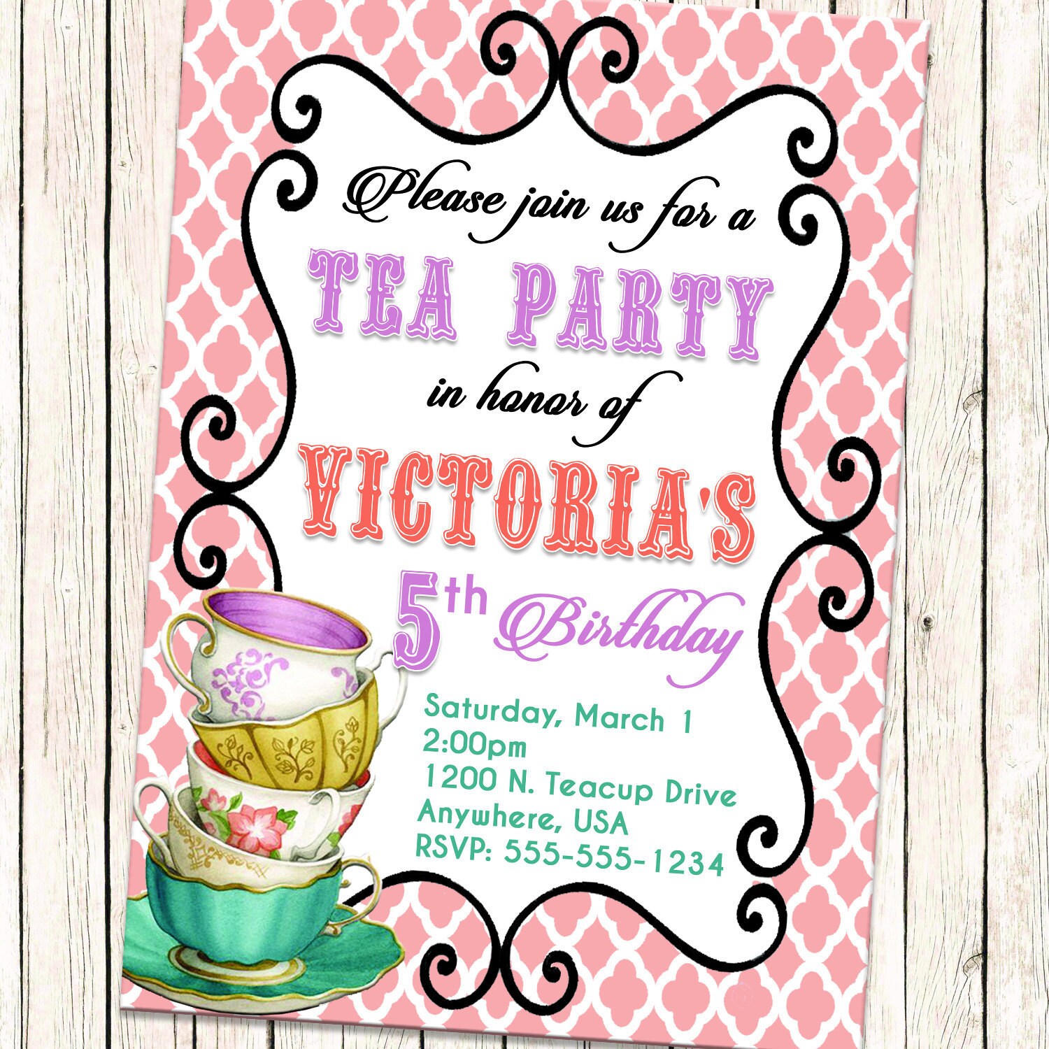 Tea Party Invitation - Etsy