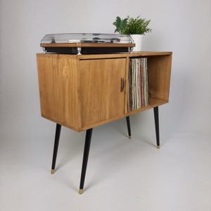 Oak Sideboard | Solid Wood Sideboard | Vinyl Record Storage | Mid ...