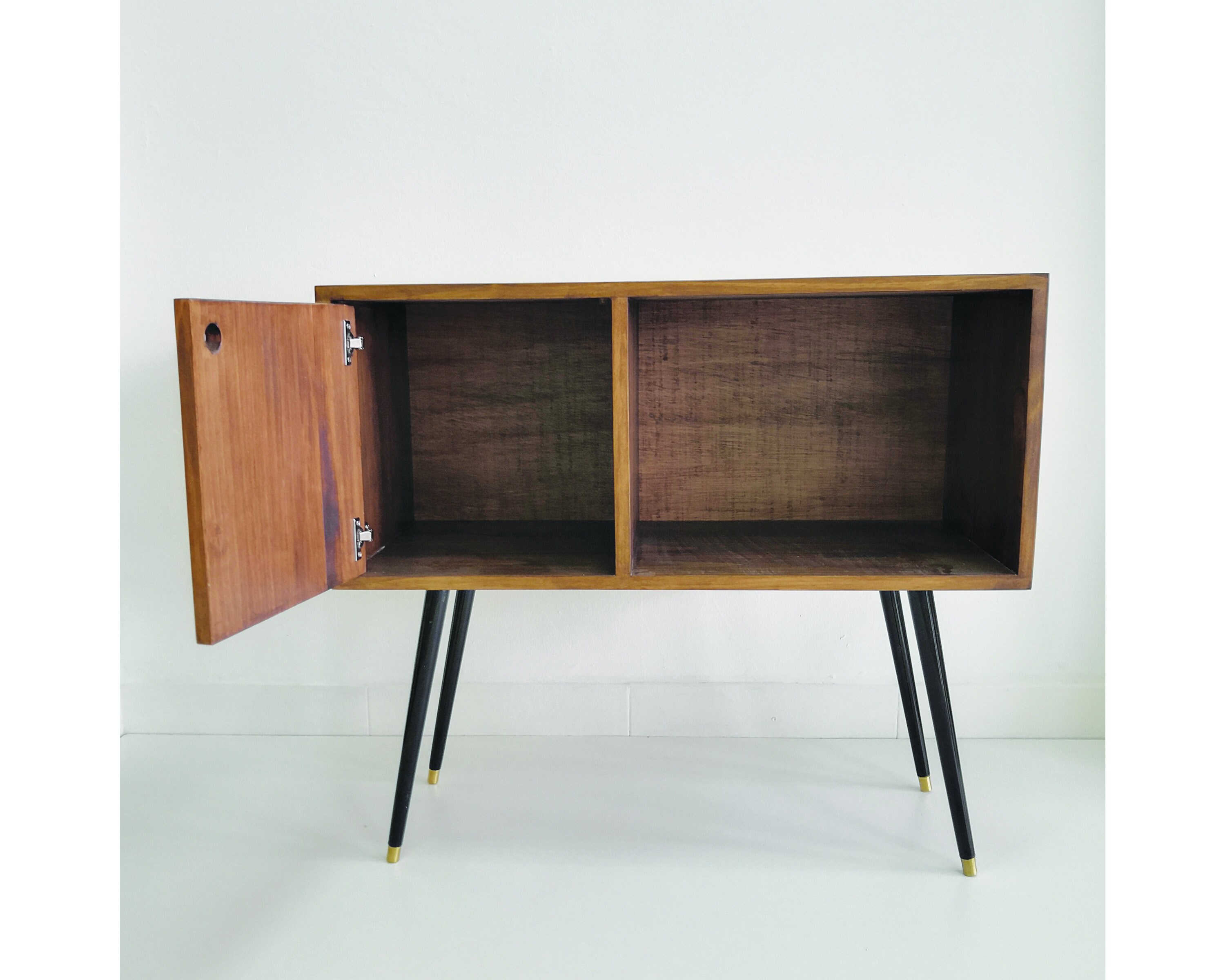 Vinyl Record Storage Console Table Mid Century Modern | Etsy UK