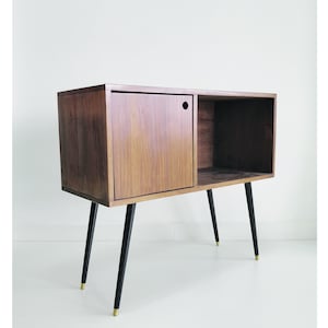 Vinyl Record Storage Console Table Mid Century Modern | Etsy UK