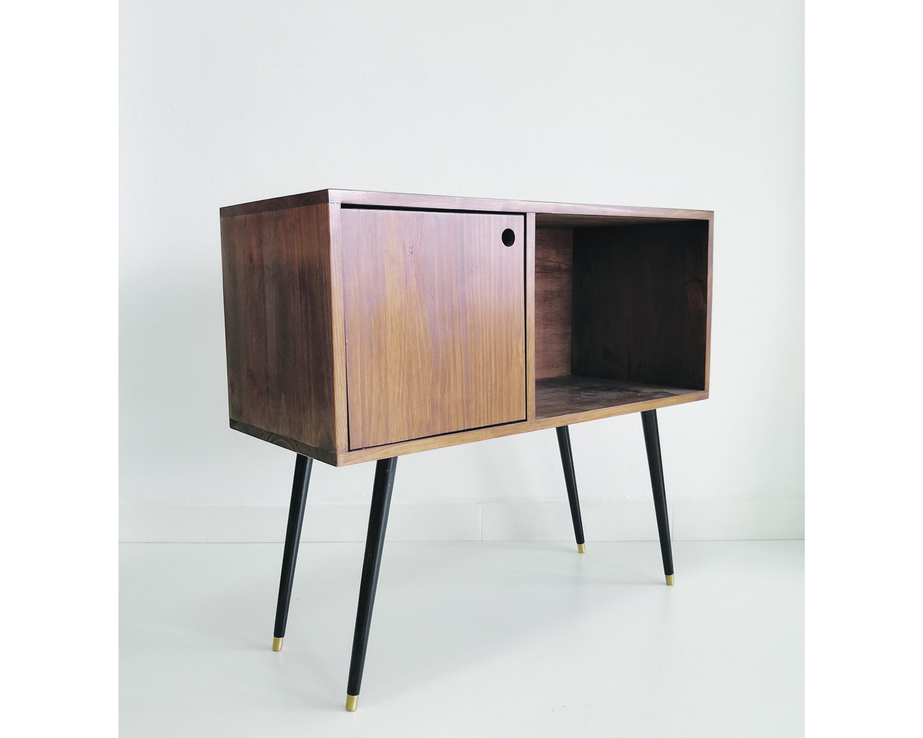 Vinyl Record Storage Console Table Mid Century Modern | Etsy UK