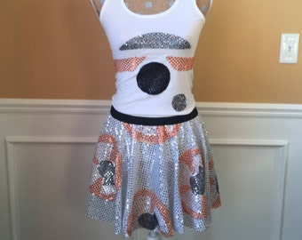 Droid Inspired Running Costume Outfit Skirt/tank Top | Etsy