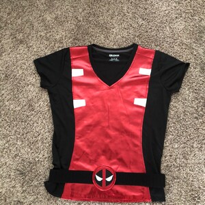 Deadpool Superhero Inspired Running Outfit Costume Performance Top/belt ...