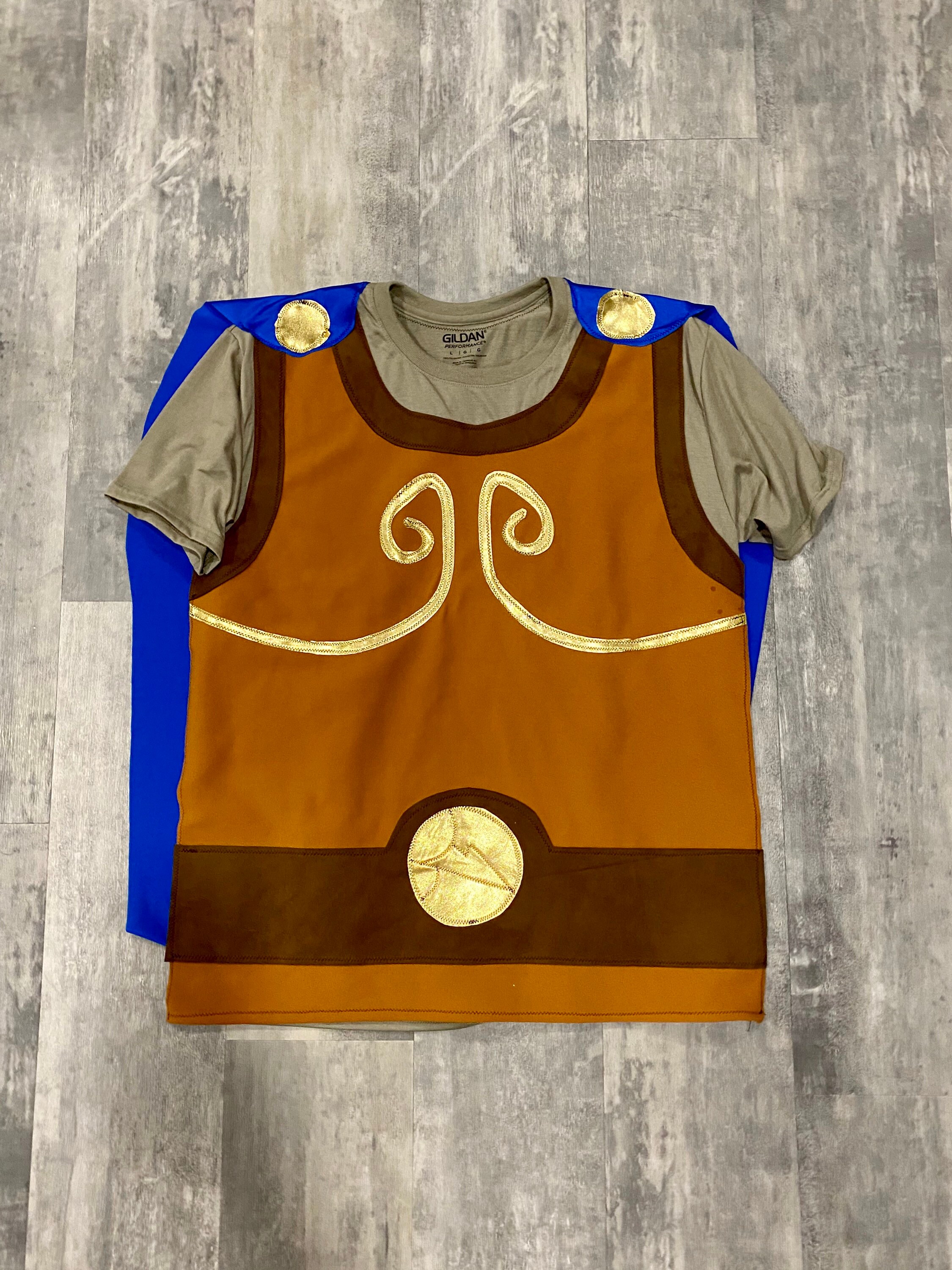 MENS Hercules With Cape Performance Costume/ Performance Tee - Etsy