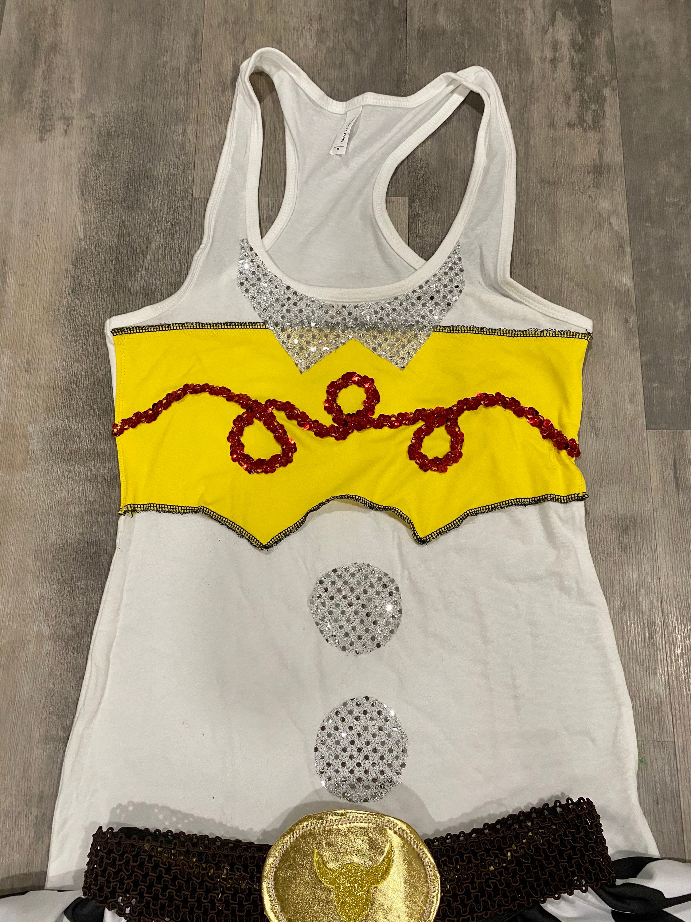 JESS Cow Girl Inspired Cowboy/cowgirl Running Costume/outfit/skirt/tank ...