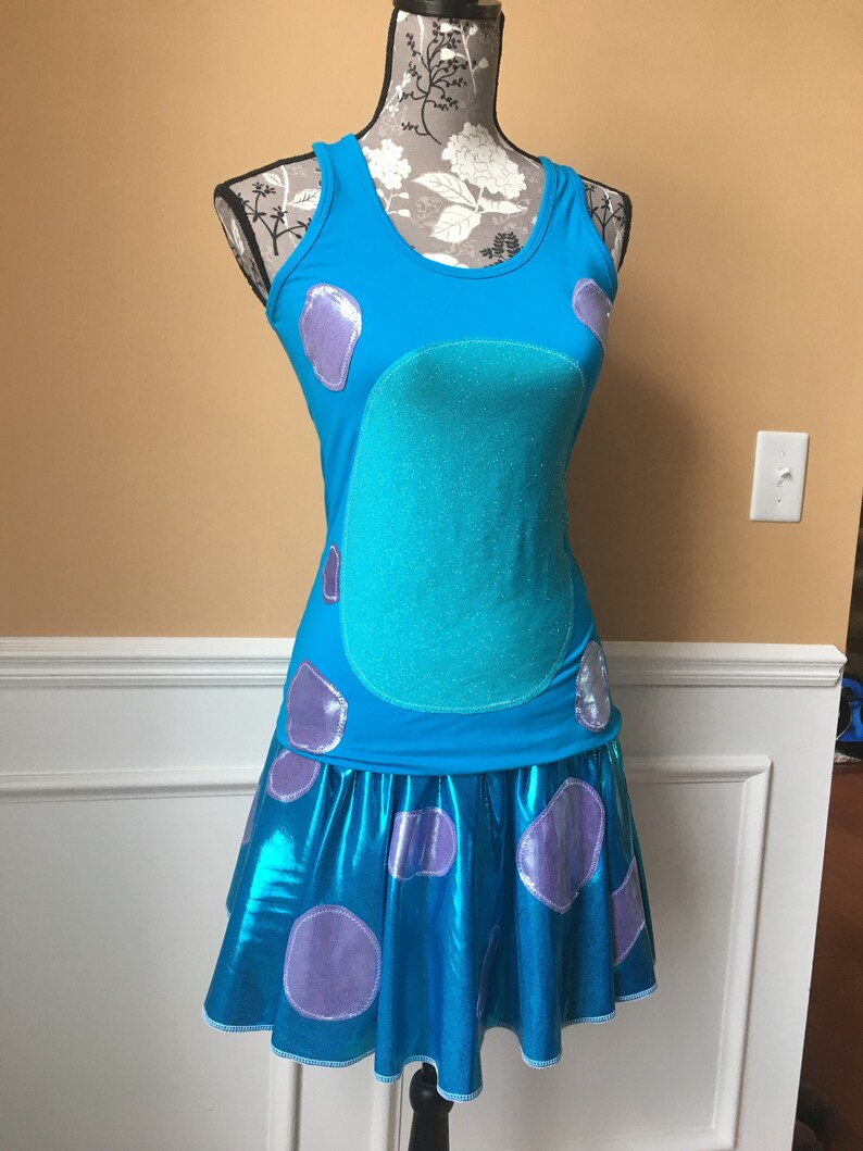 Blue Sul-E monster Inspired Running Costume tank top only | Etsy