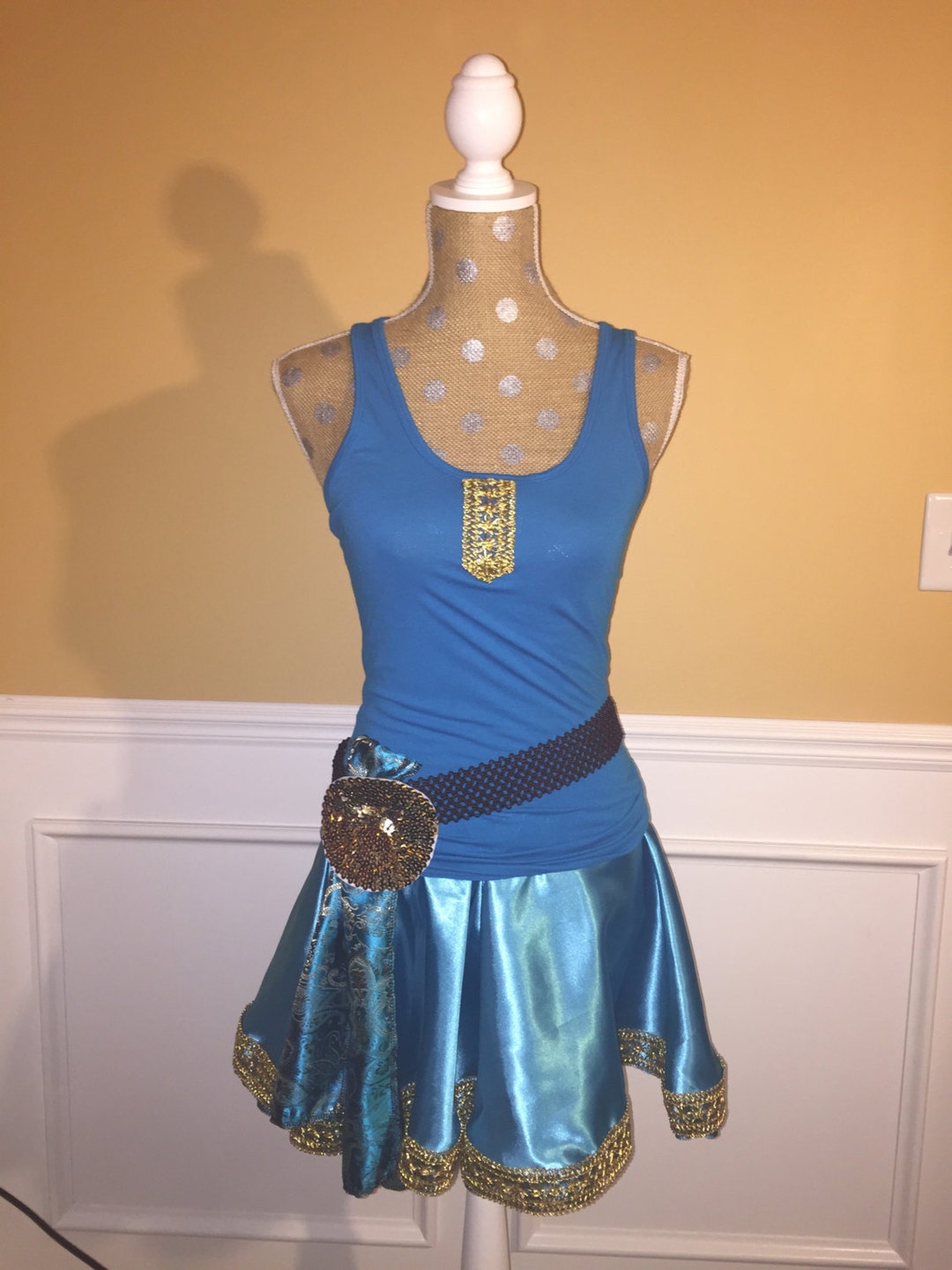 Merida Inspired Running Complete Outfit / Skirt / Costume Halloween - Etsy