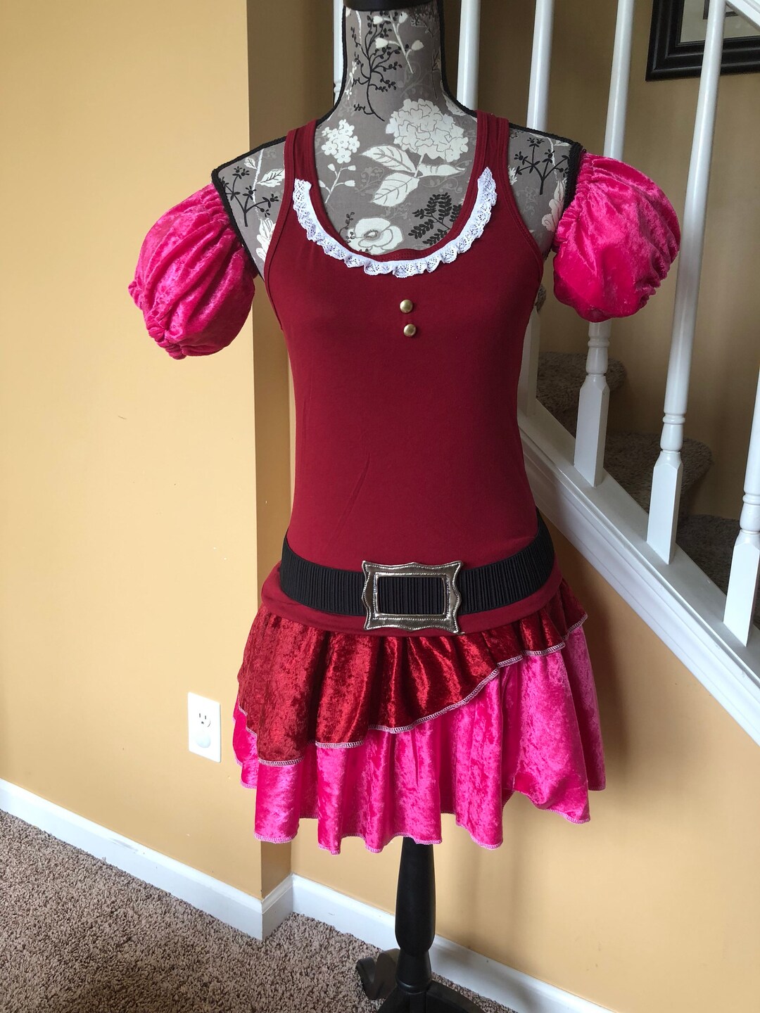 Red Redheaded Pirate of the Caribbean Inspired Running Costume Skirt ...