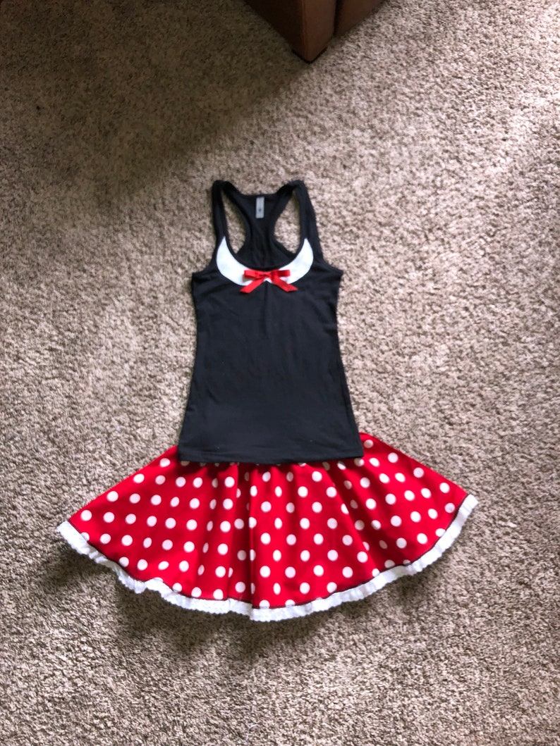 Mini Lady Mouse Inspired Running Skirt Costume Tank/skirt - Etsy