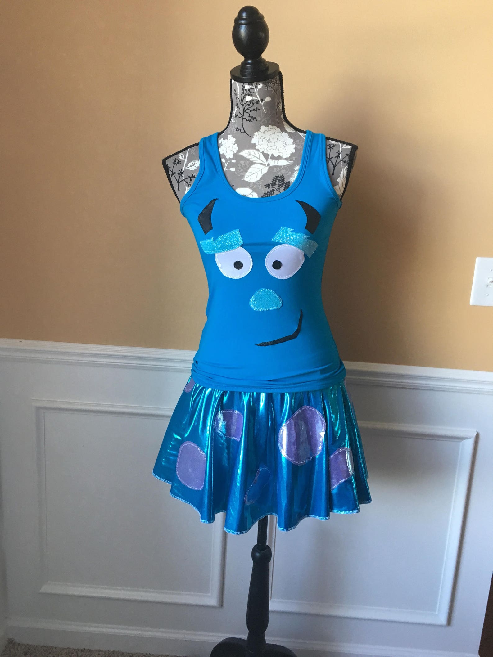 Blue Sul-e Monster Inspired Running Costume Skirt/tank Top | Etsy