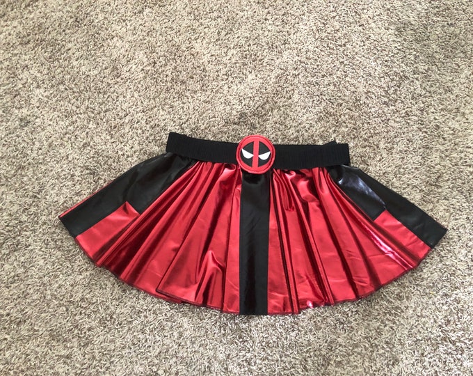 Deadpool Superhero Inspired Running Outfit Costume Performance Skirt ...