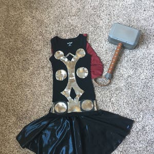 Kids/girls Superhero Thor God of Thunder Performance Running Costume ...