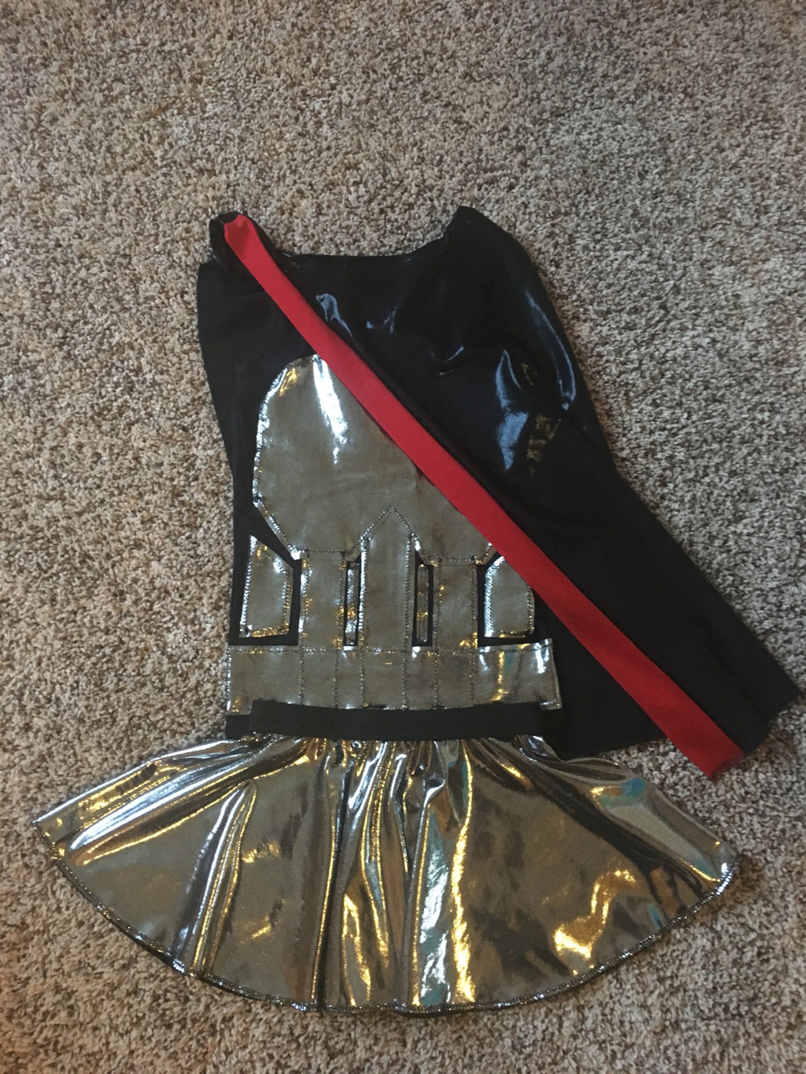 Kids/girls Captain Silver Troop Performance Running Costume Outfit ...