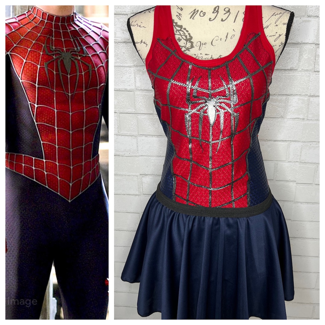 Spider Superhero Running Costume Outfit Tank Top and Skirt - Etsy