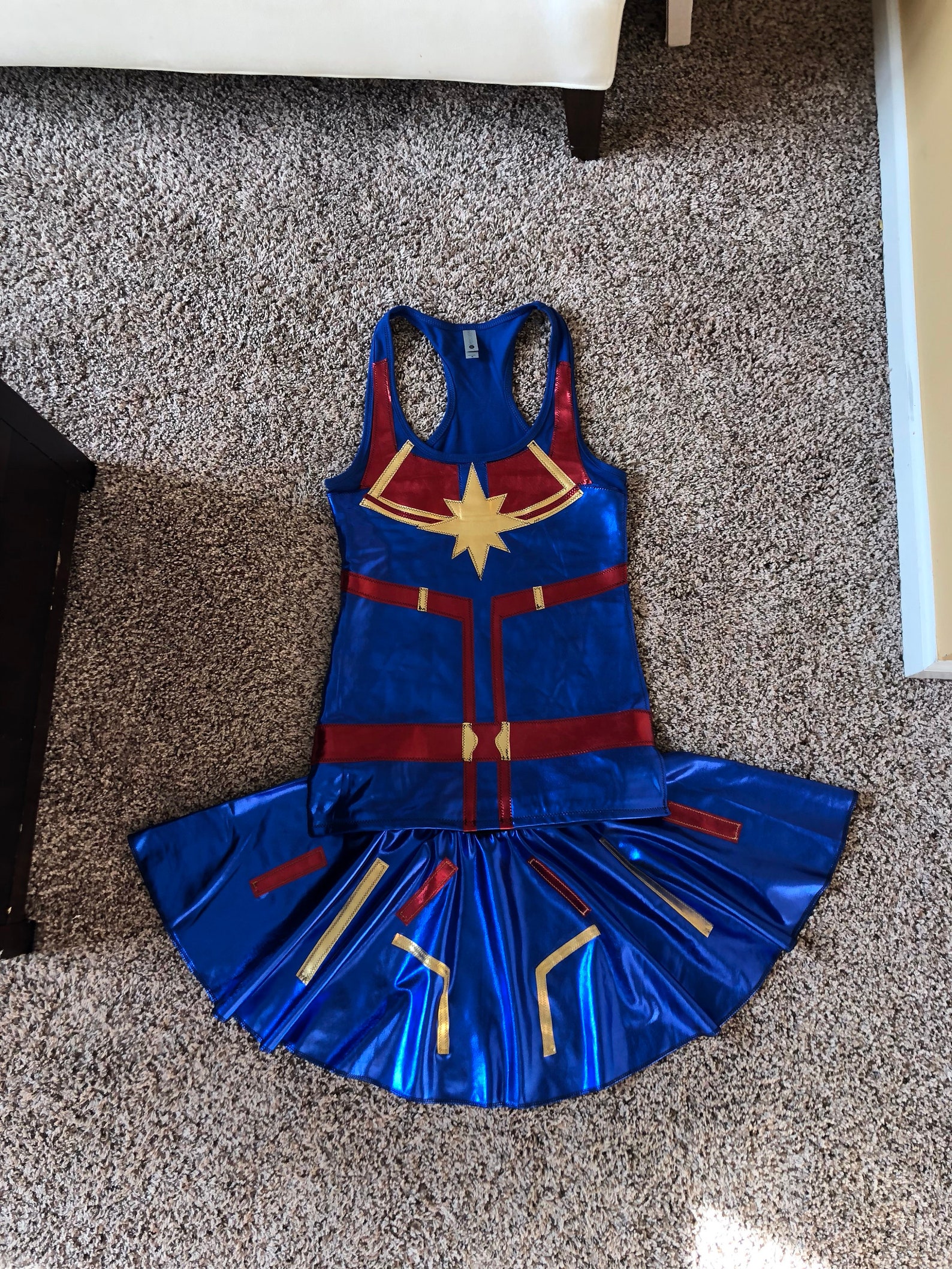 Marvel-ous Captain Woman Super Human Powers Lady Superhero - Etsy