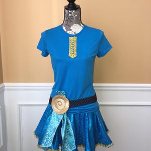 Merida Inspired Running Complete Outfit / Skirt / Costume Halloween - Etsy