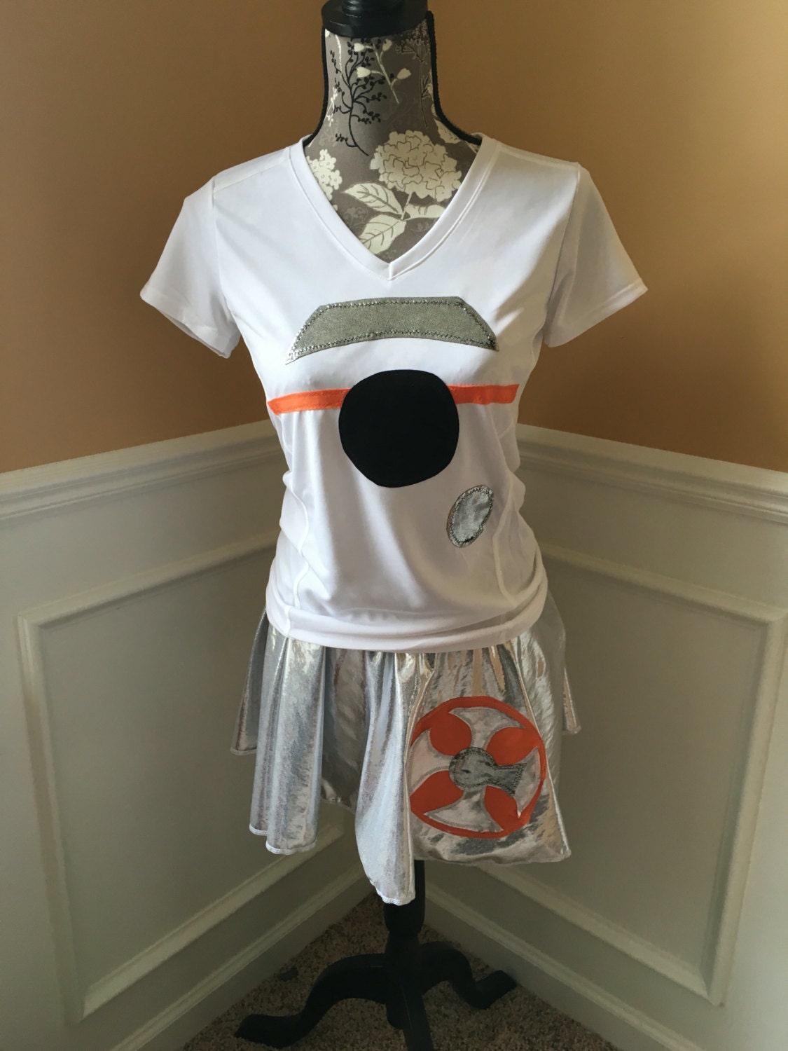 BB Unit Droid Robot Inspired Running Costume Outfit Performance V-neck ...
