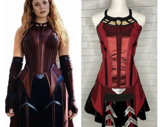Wanda Vision Woman Super Human Powers Lady Superhero Running Costume ...