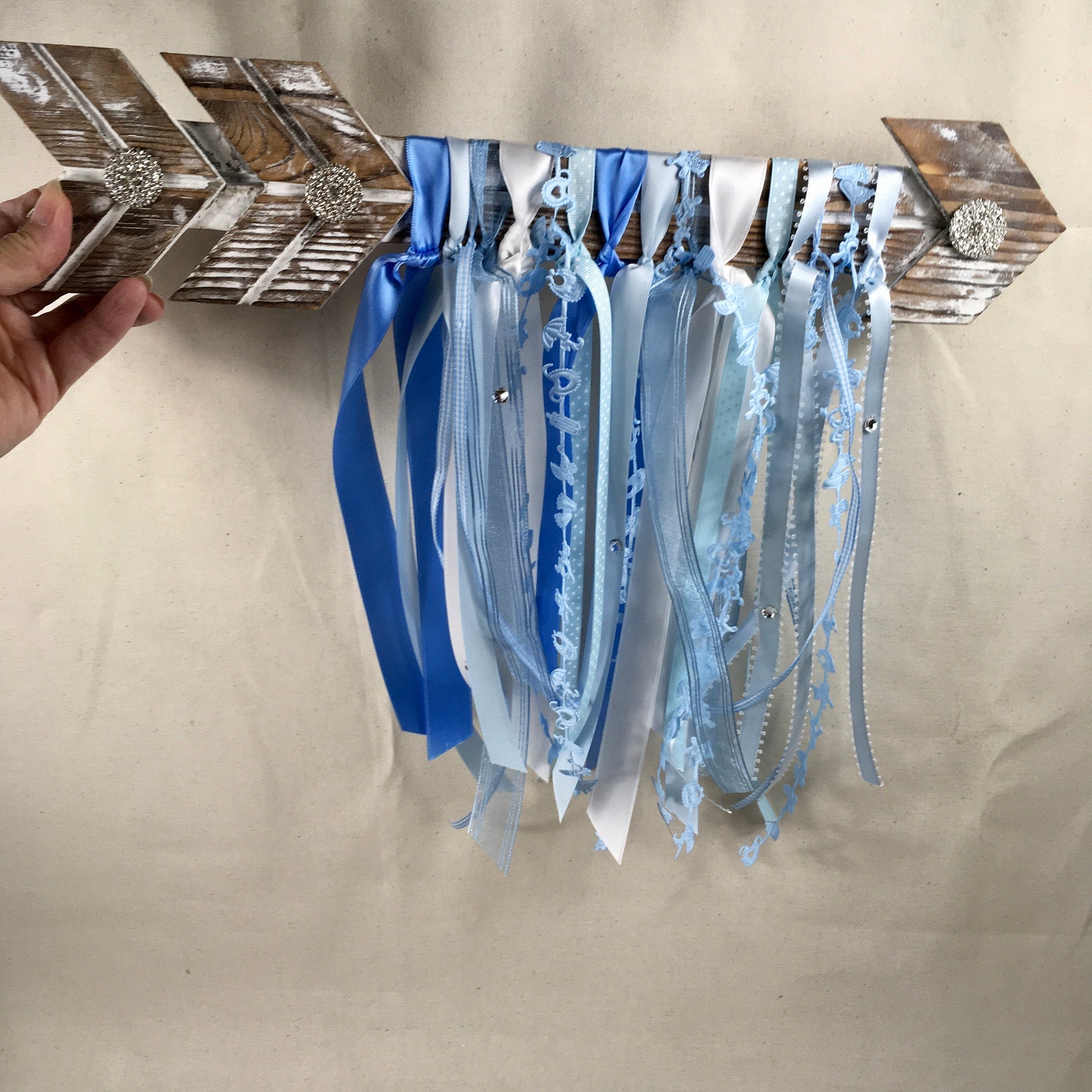 BLUE WHITE ARROW Hanging Arrow Decor Baby Boy Nursery Blue | Etsy