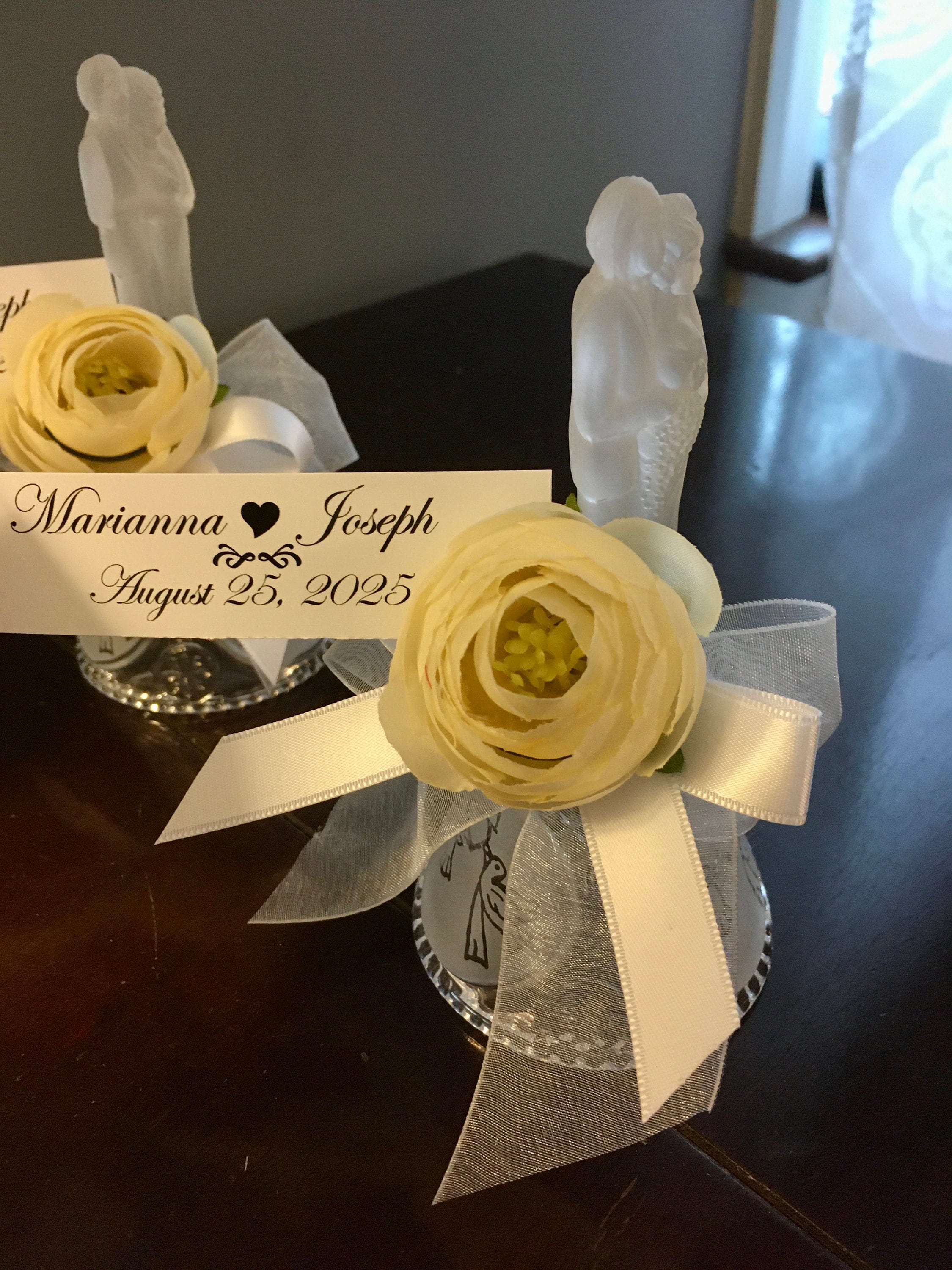 6pc CRYSTAL BELL FAVOR, Wedding Favor, Anniversary Favor, 50th ...