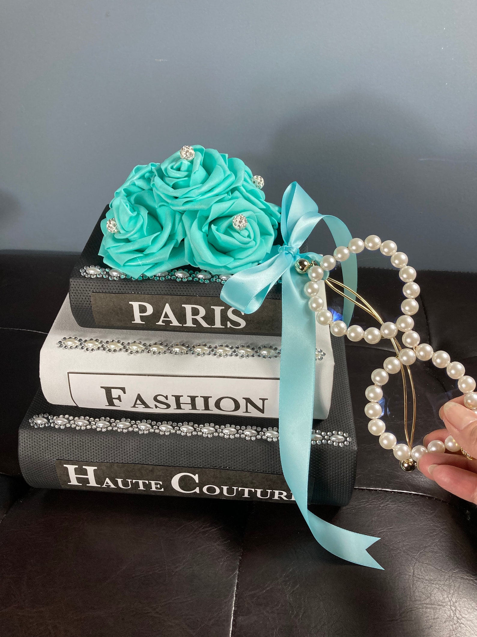 DECORATIVE BOOK BOX Centerpiece Paris Theme Centerpiece 50th - Etsy