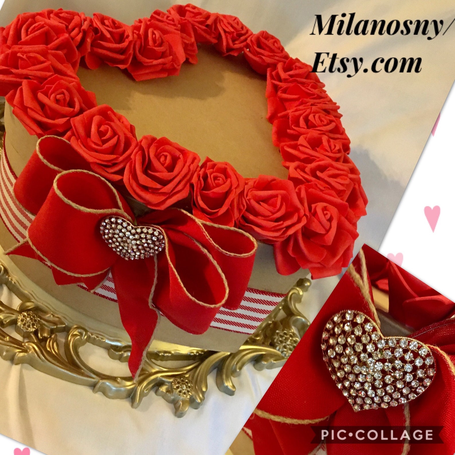 HEART CENTERPIECE Valentine Decor Valentine Gift Valentine - Etsy