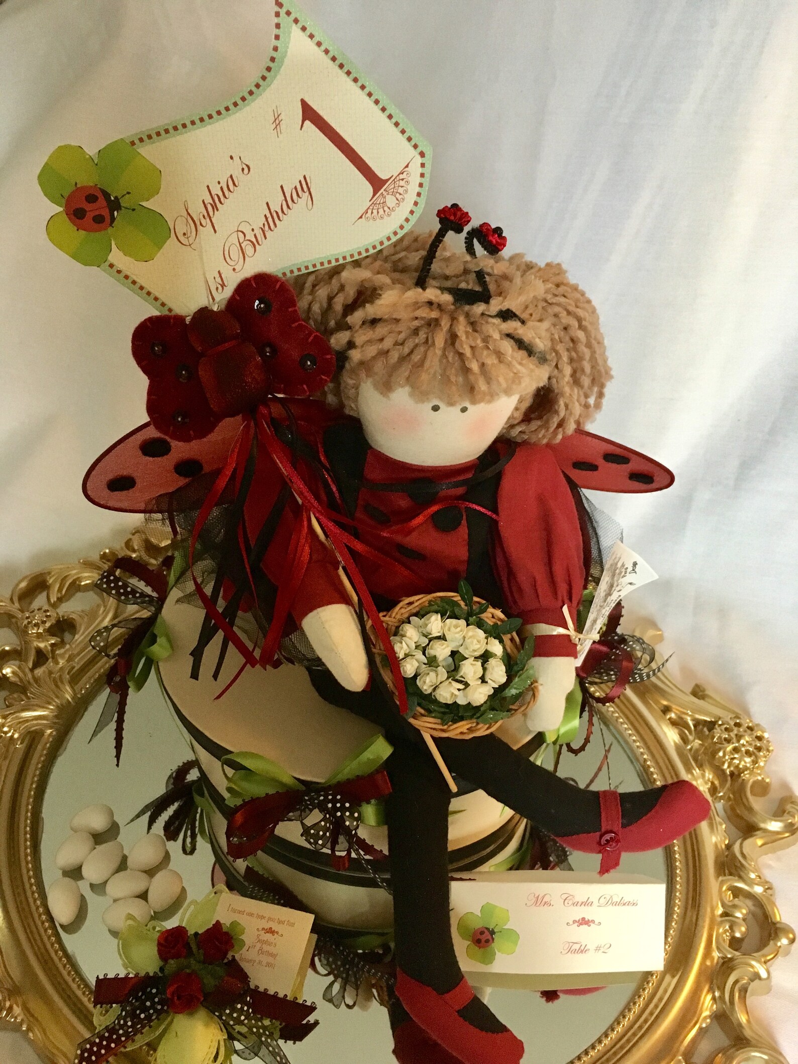 Lady Bug Centerpiece Lady Bug Theme Party Lady Bug Doll | Etsy