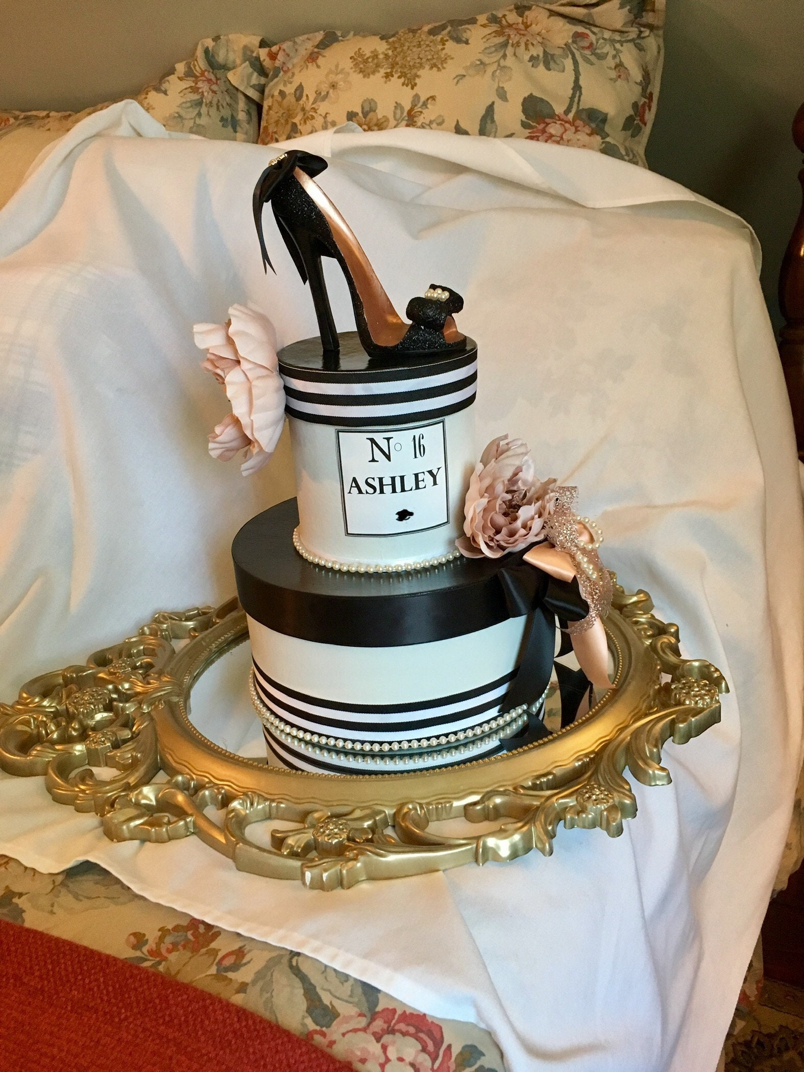 High Heel Shoe Centerpiece, Shoe Theme Birthday High Heel Centerpiece ...