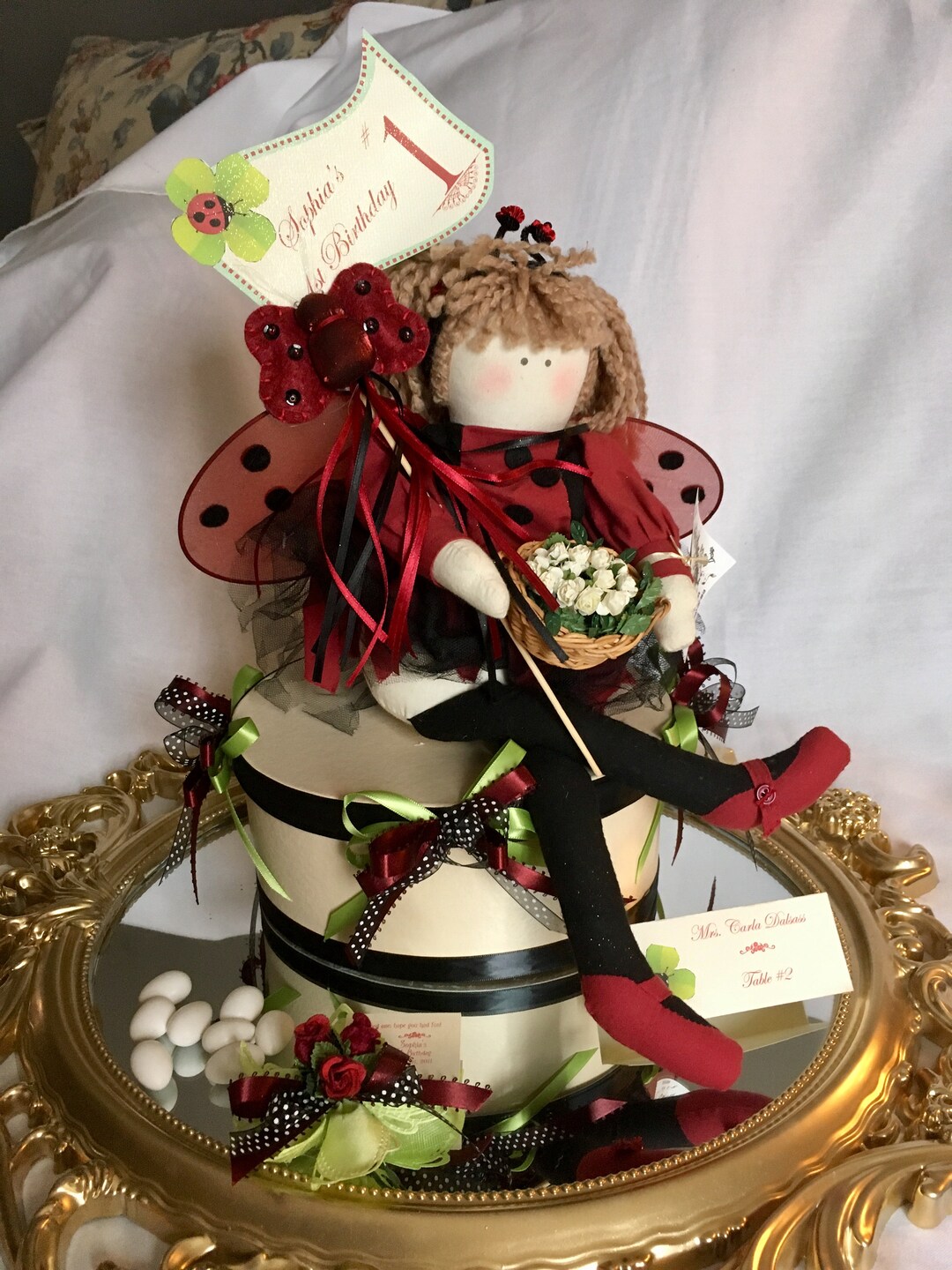 Lady Bug Centerpiece, Lady Bug Theme Party, Lady Bug Doll, Garden Party ...