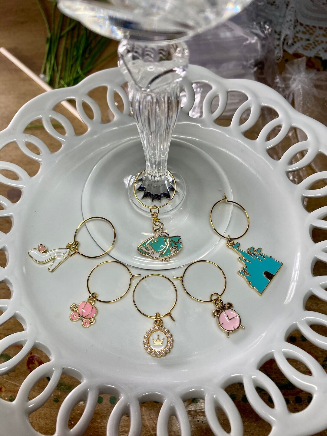 FAIRYTALE WEDDING FAVORS, Disney Wedding Favors, Fairy Tale Wine Charms ...