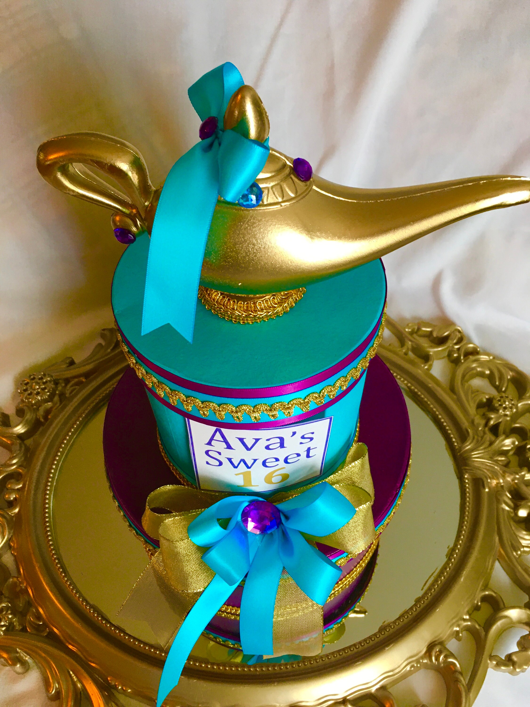 GENIE LAMP CENTERPIECE, Arabian Nights Party, Moroccan Birthday Party ...