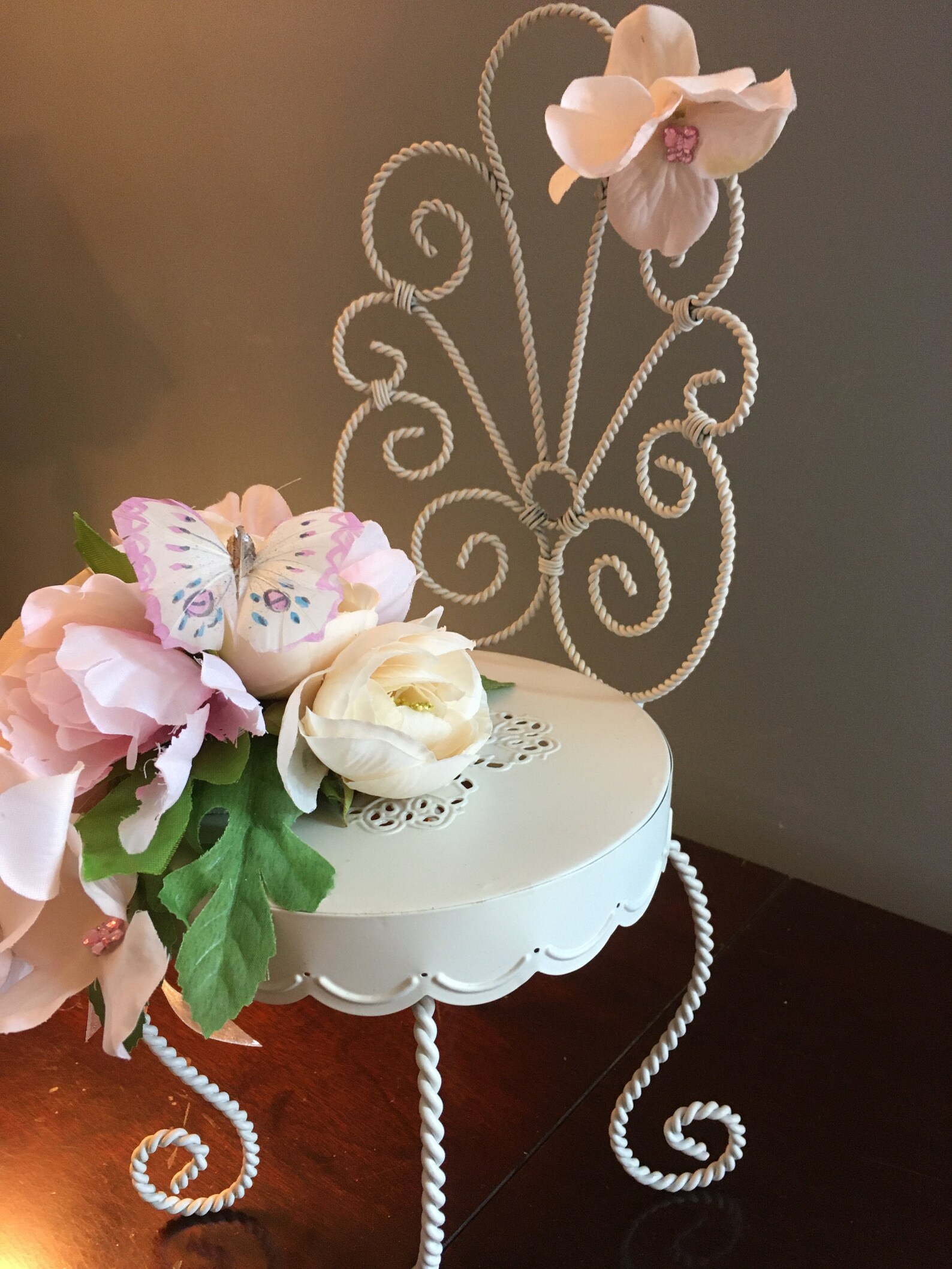 WIRE CHAIR CENTERPIECE Garden Party Centerpiece Tea Party | Etsy