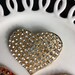 RHINESTONE HEART PIN, Rhinestone Heart Charm, Rhinestone Heart Brooch ...