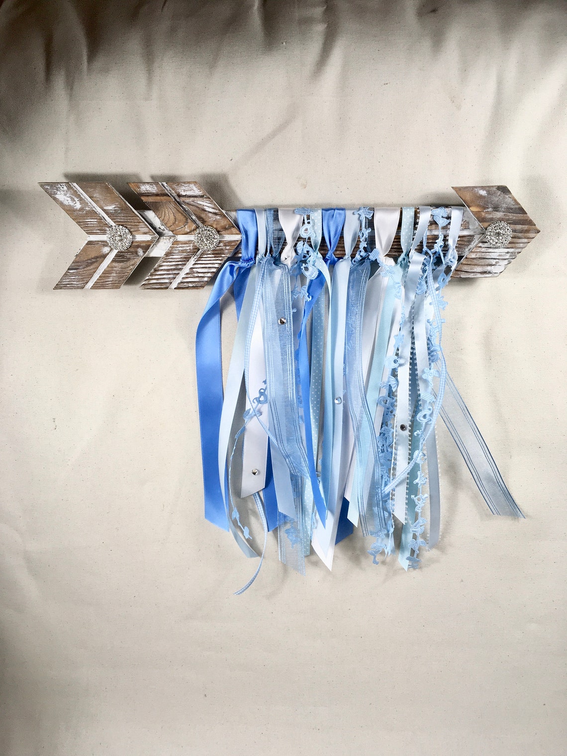 BLUE WHITE ARROW Hanging Arrow Decor Baby Boy Nursery Blue | Etsy