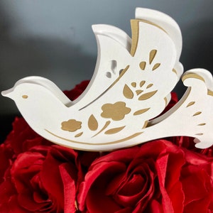 CONFIRMATION CENTERPIECE, Wedding Dove Centerpiece, Red and Gold ...