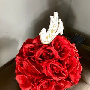 CONFIRMATION CENTERPIECE, Wedding Dove Centerpiece, Red and Gold ...