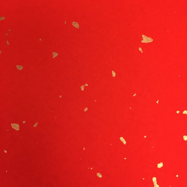 INKSTON Red Gold-fleck Xuan Paper Pre-mounted on Card 10 - Etsy