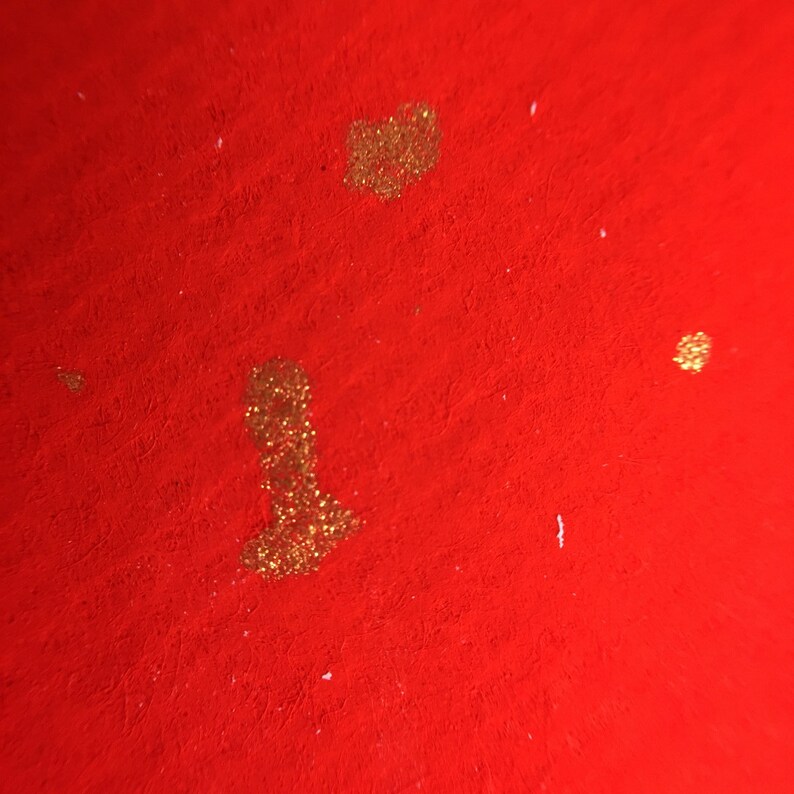 INKSTON Red Gold-fleck Xuan Paper Pre-mounted on Card 10 - Etsy