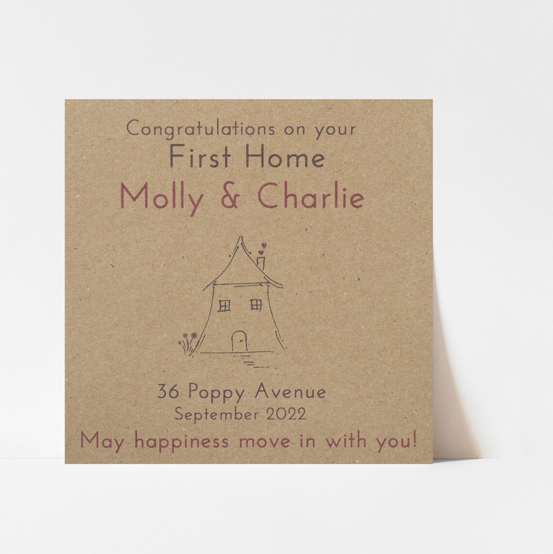First New Home Card 1st New House Card Personalised With - Etsy
