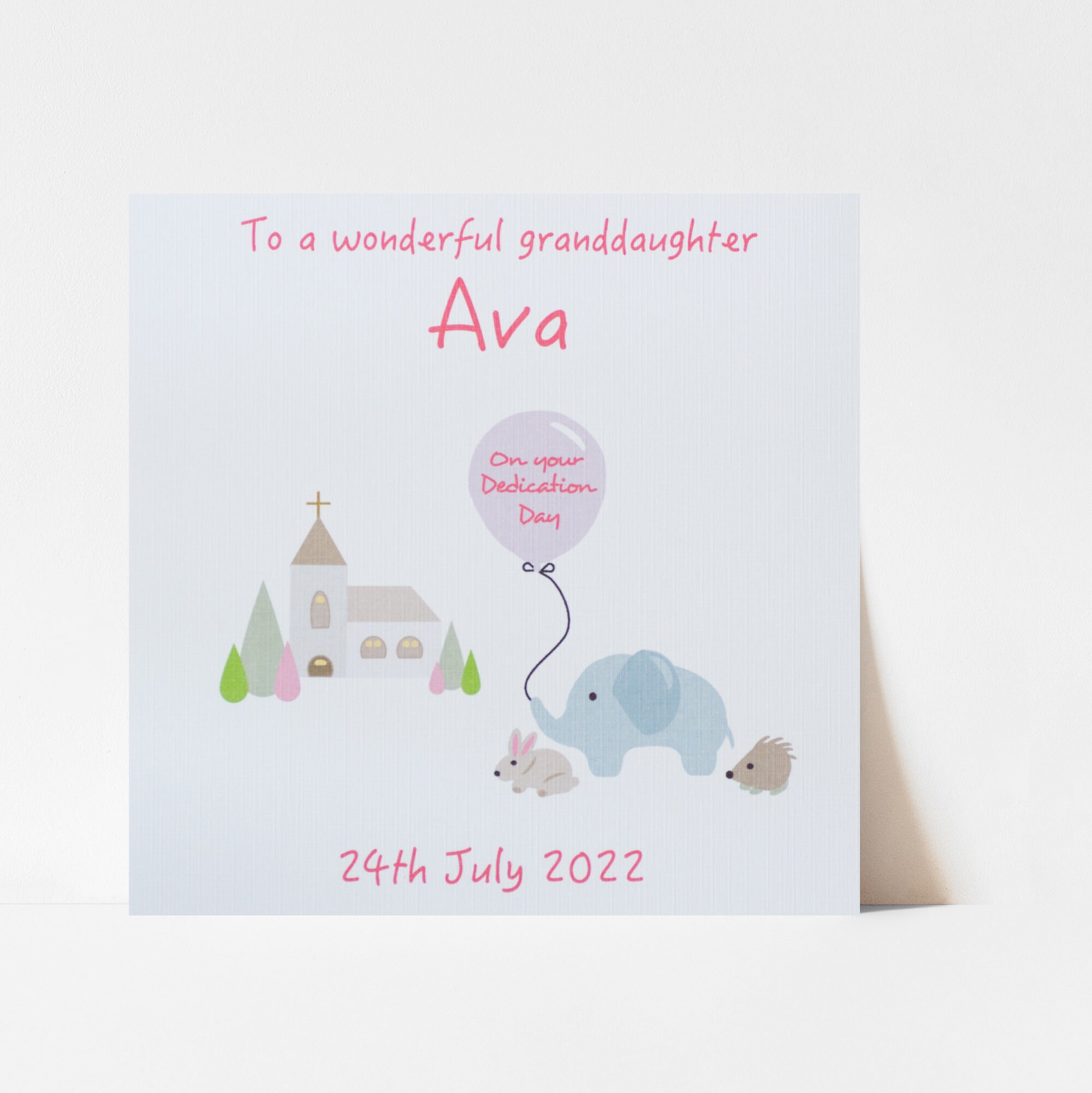 Personalised Dedication Day Card for Girls. Daughter - Etsy