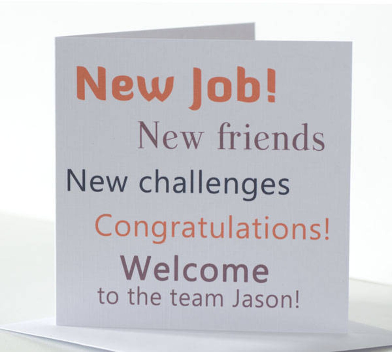 Personalised New Job Card for a New Colleague. Congratulations - Etsy