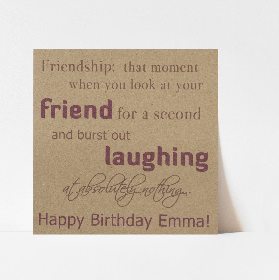 Personalised Happy Birthday Card for a Friend, Special Friend or Best ...